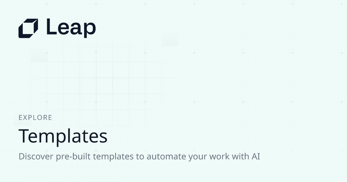 Templates - Leap